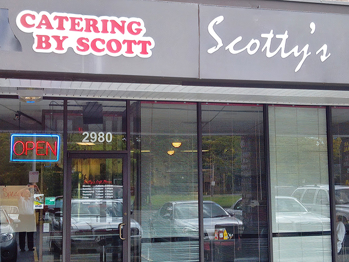 The unassuming storefront that houses culinary greatness. Like finding a Picasso at a yard sale, Scotty's modest exterior belies the treasures within