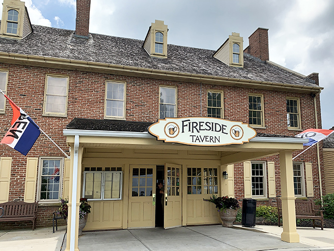 The historic brick fa&ccedil;ade of Fireside Tavern stands proudly in Strasburg, like a delicious time capsule inviting you to step inside and make memories.