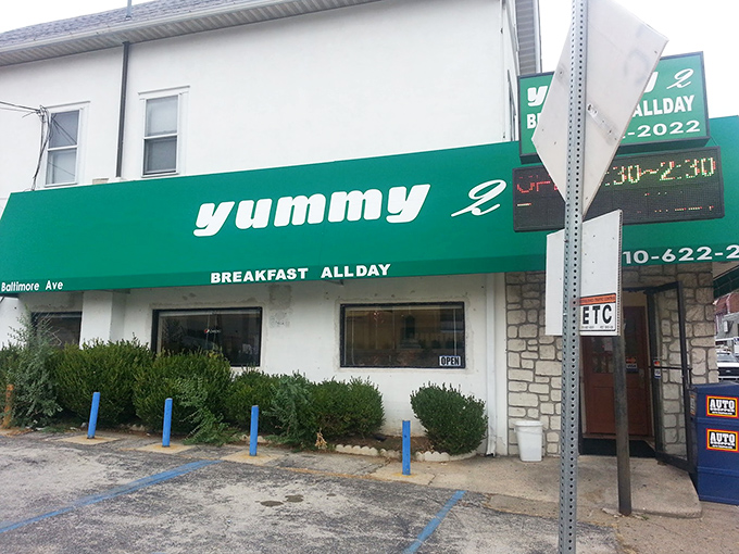 The green awning beckons like a breakfast beacon. Yummy 2's modest exterior houses extraordinary morning magic that locals have treasured for years.