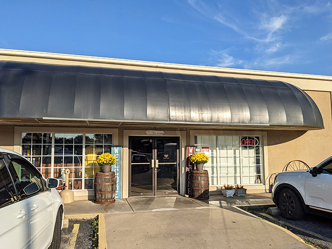 The unassuming exterior hides a universe of treasures within, like finding a portal to the past beneath Missouri's big blue sky.