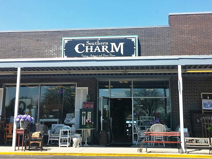 Southern Charm's unassuming storefront is like that friend who dresses plainly but tells the best stories – there's magic waiting just beyond those doors.