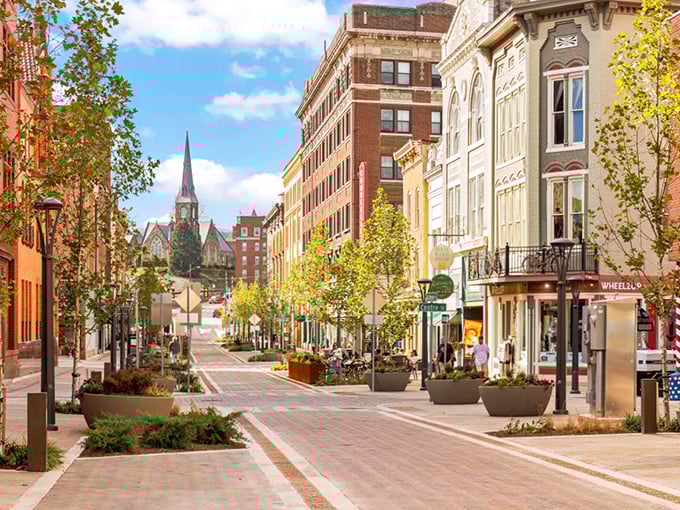 Cumberland's Baltimore Street looks like a movie set where history and modern life share coffee every morning.