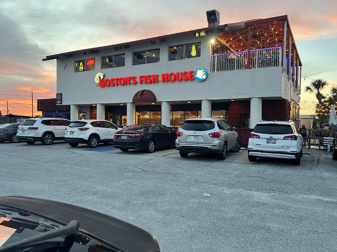 The unassuming exterior of Boston's Fish House proves once again that culinary treasures often hide behind modest facades. New England meets Florida in this coastal gem.