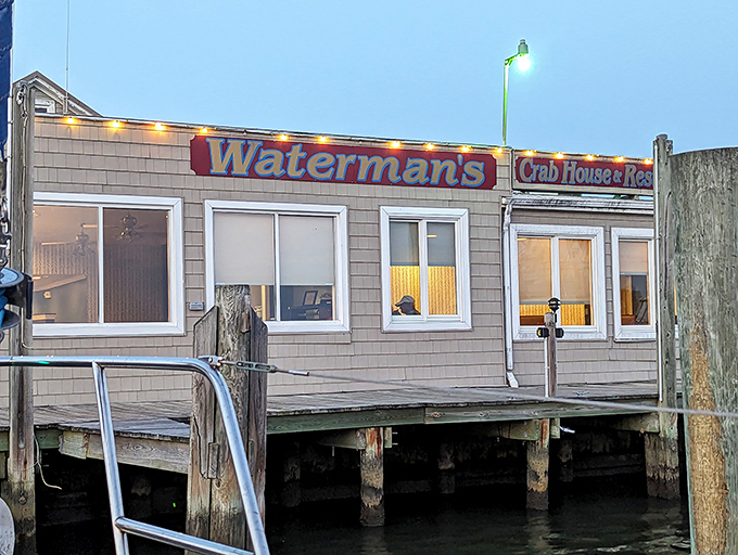Waterman's modest exterior belies the culinary treasures within. This waterfront gem sits literally above the bay, promising seafood that couldn't be fresher if you caught it yourself.