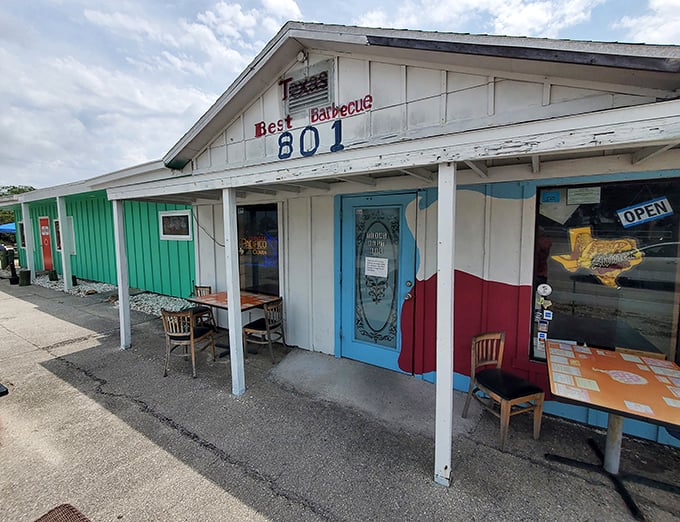 The Lone Star welcome! Texas Best Barbecue's humble exterior in Englewood might not scream "destination," but smoke signals from within tell a different story.