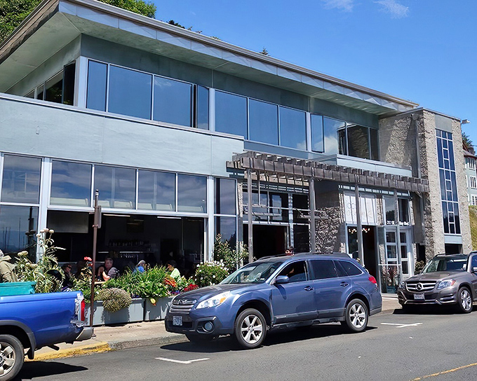 The blue building beckons like a maritime mirage. Local Ocean's unassuming exterior hides culinary treasures that would make Neptune himself swim upstream for a reservation.