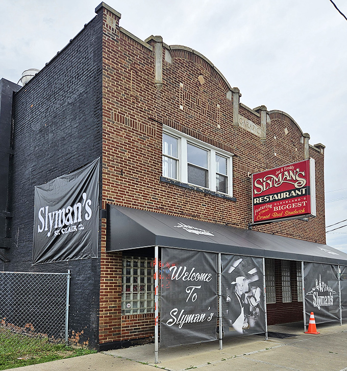 The brick fortress of flavor on St. Clair Avenue doesn't need flashy architecture&mdash;the red and white sign promising "America's Biggest" corned beef sandwiches tells you everything you need to know.