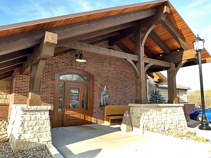 The timber-framed entrance to Whitey's welcomes you like a warm hug from an old friend who happens to make killer chili.