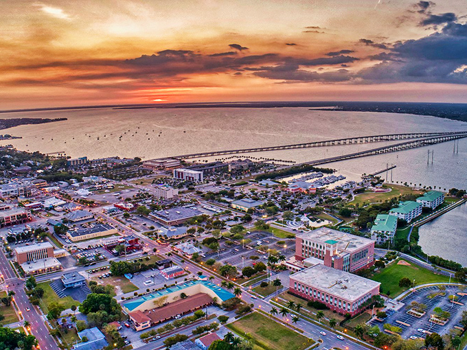 Aerial dreams come true! Punta Gorda's stunning waterfront layout showcases why this affordable paradise makes retirement dollars stretch further than your favorite sweatpants.