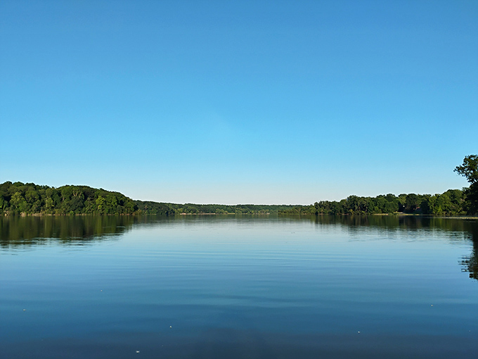 Mirror, mirror on the lake - Kiser's pristine waters reflect Ohio's best-kept secret in stunning clarity.