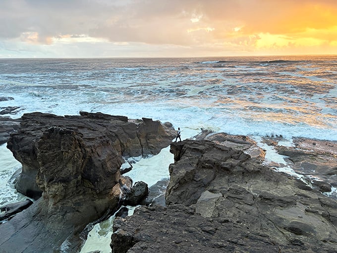 Where dramatic cliffs meet golden sands, Cape Arago's shoreline feels like nature's perfect postcard&mdash;one that no filter could possibly improve.