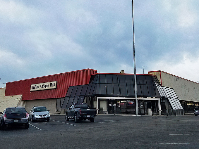 The unassuming red exterior hides a universe of treasures inside, like finding out your quiet neighbor was once a rock star.