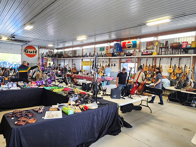 The musical instrument section at Jake's is a guitarist's dream &ndash; vintage axes and amplifiers waiting for their next rock star owner.