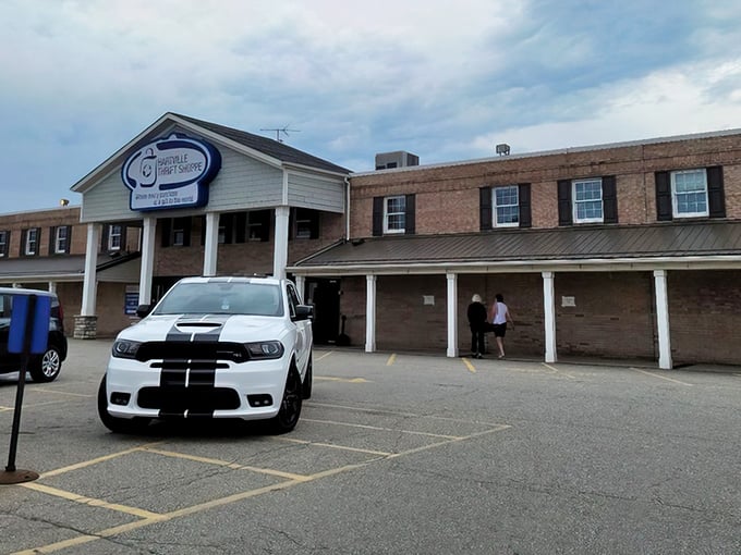 The unassuming exterior of Hartville Thrift Shoppe belies the wonderland of treasures within. Like a poker player with a royal flush, it keeps its best cards hidden inside. 