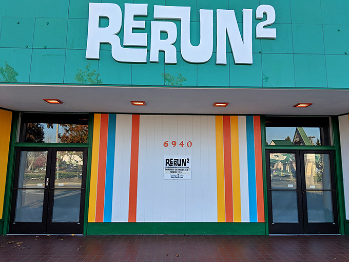 RERUN's rainbow-striped fa&ccedil;ade isn't just a storefront&mdash;it's a promise of the colorful treasures waiting inside this Portland thrifting paradise.