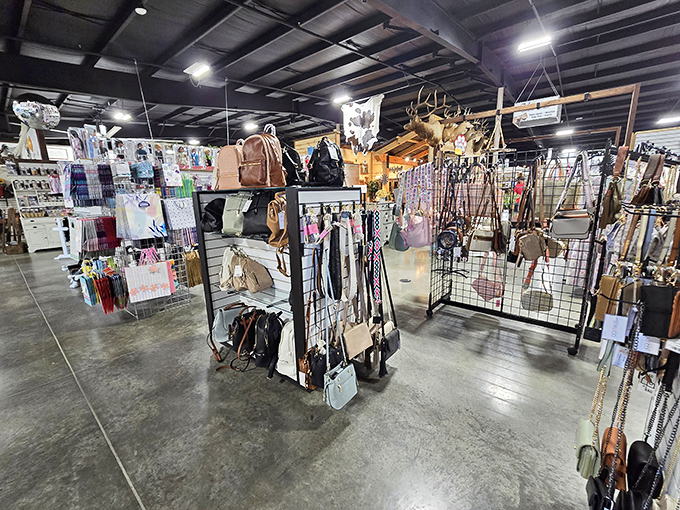 The treasure hunter's paradise awaits! Ohio's Market Berlin stretches before you like a runway of possibilities, each vendor sign a promise of undiscovered gems.