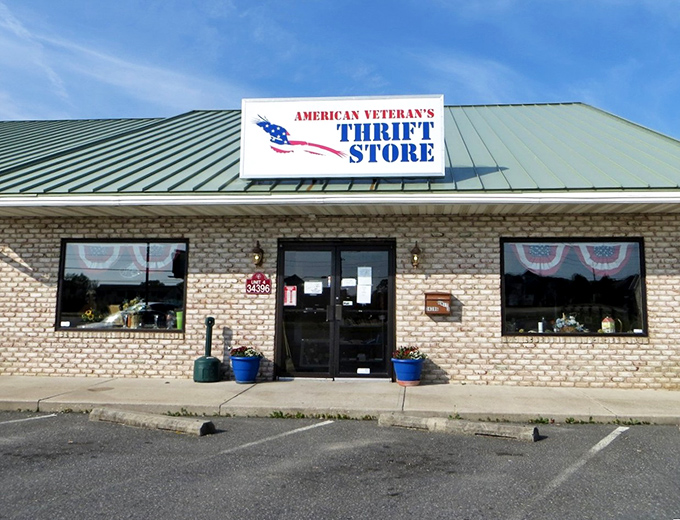 The unassuming brick exterior of American Veteran's Thrift Store in Lewes hides a wonderland of treasures waiting to be discovered inside.