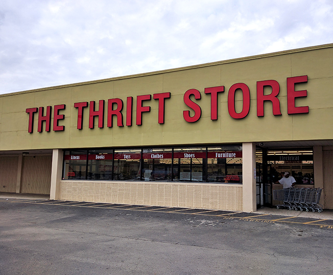 The no-frills exterior belies the wonderland within. Like finding a speakeasy, but instead of cocktails, you'll discover vintage treasures and bargain bliss. 