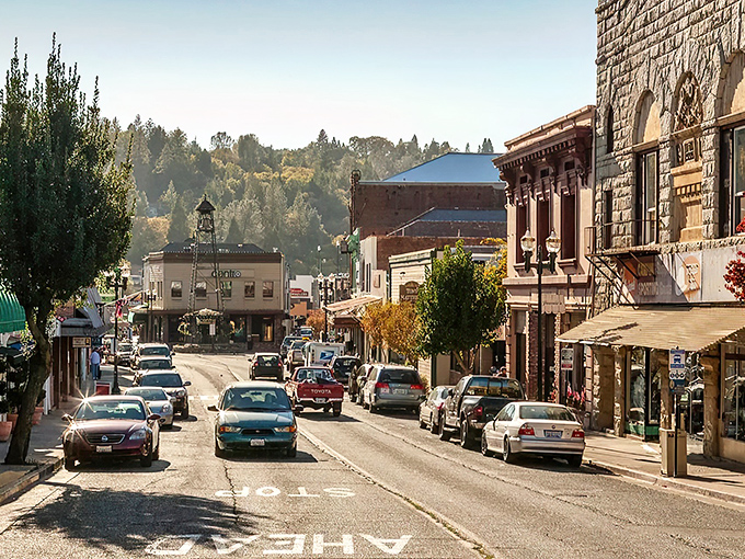 Placerville's Main Street looks like a movie set, but it's the real deal – colorful historic buildings housing local shops where everybody really does know your name.