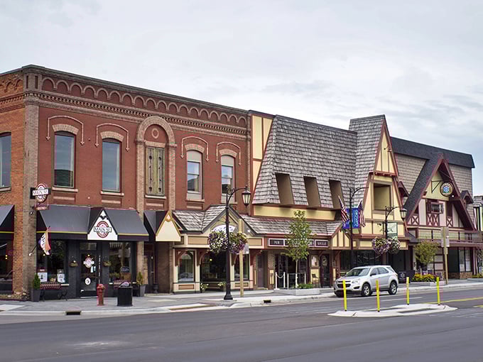 Gaylord's downtown blends historic brick buildings with Alpine-inspired architecture, creating a charming streetscape that feels like Switzerland decided to vacation in Michigan.