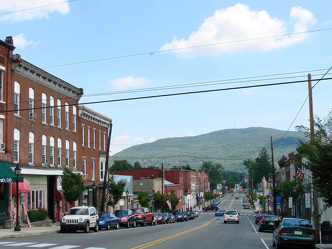 Tioga Street stretches toward the Endless Mountains, where historic brick buildings stand like sentinels guarding small-town charm that never goes out of style.
