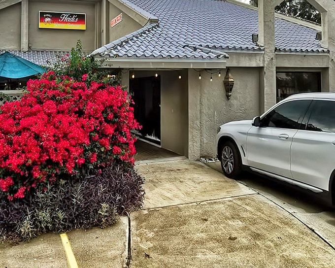 The unassuming exterior of Heidi's might fool you, but that blue-tiled roof and modest sign are like Germany's secret handshake in Fort Myers.