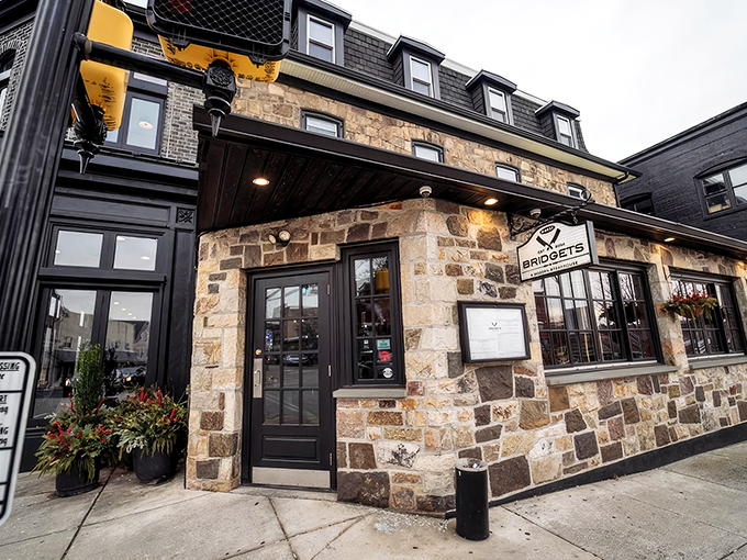 The stone fa&ccedil;ade of Bridget's welcomes you like an old friend, its warm glow promising culinary treasures within this Ambler gem.