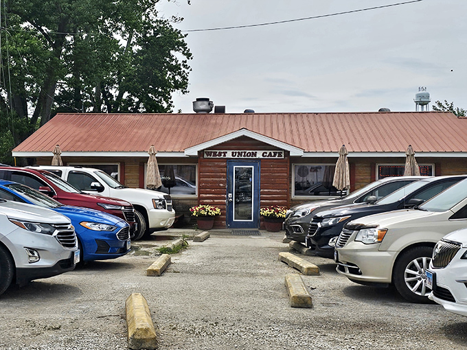 The rustic log cabin exterior of West Union Caf&eacute; promises homestyle cooking that your grandmother would approve of&mdash;if your grandmother was secretly a culinary genius.