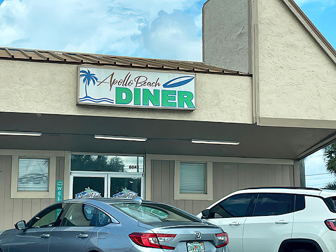 The unassuming exterior of Apollo Beach Diner hides culinary treasures within. Like all great Florida finds, it's tucked away where tourists rarely venture.