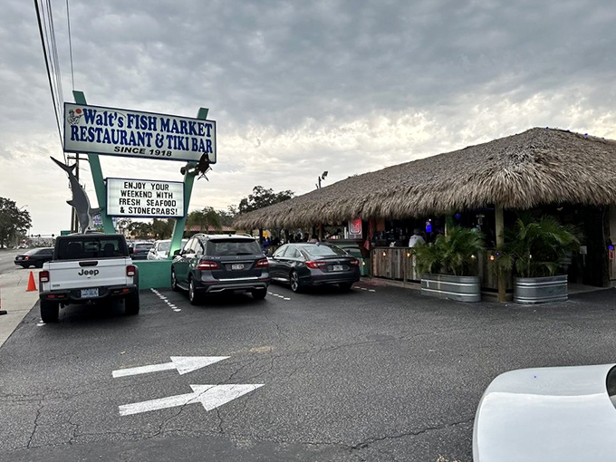 Walt's thatched roof Chickee Bar welcomes you like a tropical oasis. It's Florida's way of saying "relax, you've arrived at seafood paradise."