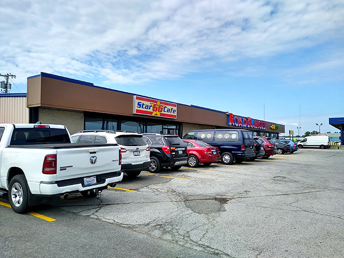 The unassuming exterior of Star 66 Cafe hides culinary treasures within. Like finding a winning lottery ticket in your winter coat pocket.