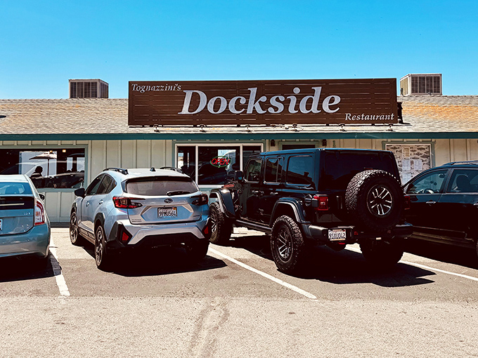 The seafoam-colored exterior of Tognazzini's welcomes you like an old friend who happens to know where all the best fish hang out.