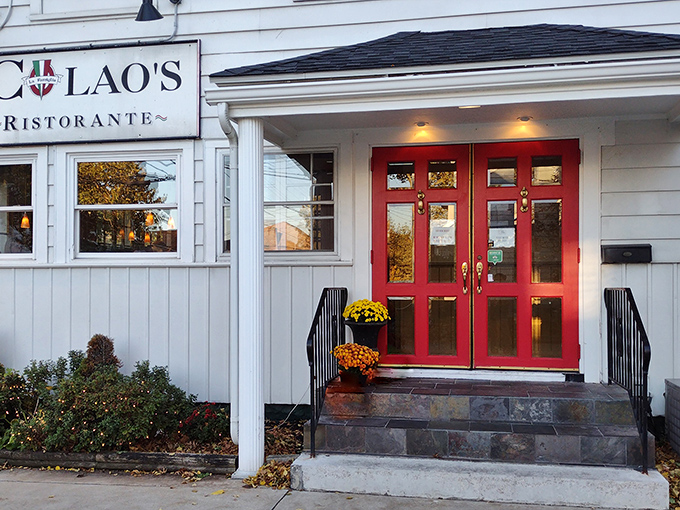 Those iconic red doors aren't just an entrance &ndash; they're a portal to pasta paradise in Erie's culinary landscape.
