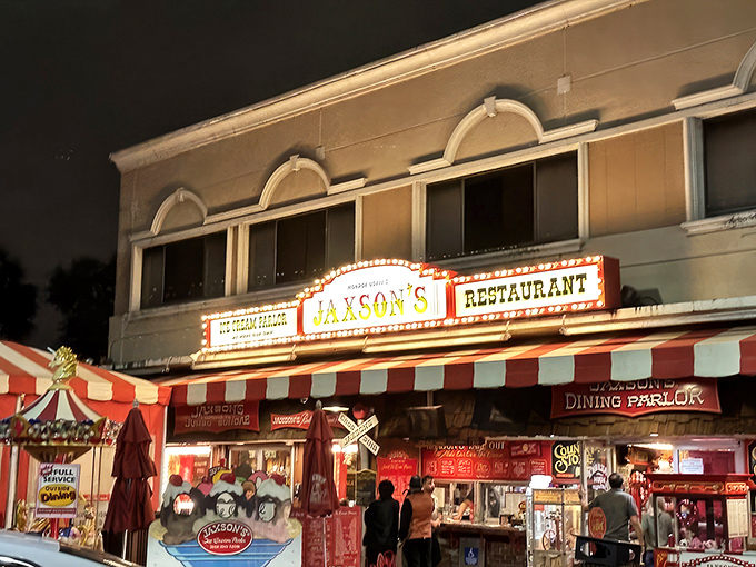 The red and white striped awning of Jaxson's isn't just decoration&mdash;it's a beacon calling to ice cream lovers from miles around.