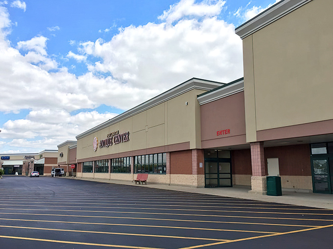 The unassuming exterior of West Chester Antique Center belies the wonderland of nostalgia waiting inside. Like a time machine disguised as a strip mall tenant.