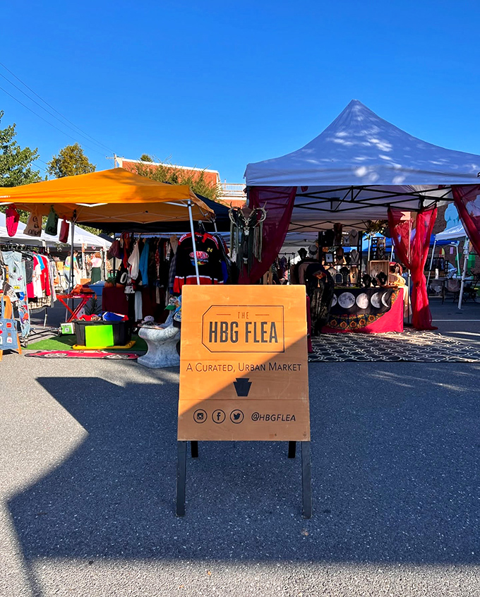 The Hbg Flea welcomes treasure hunters with colorful tents promising discoveries that'll make your garage jealous.