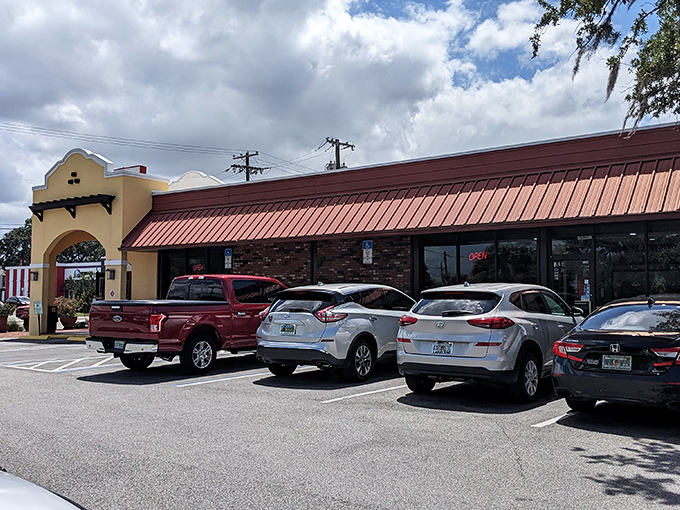 The iconic yellow facade of Tapatio's stands like a beacon of culinary promise, its southwestern architecture hinting at the authentic flavors waiting inside.