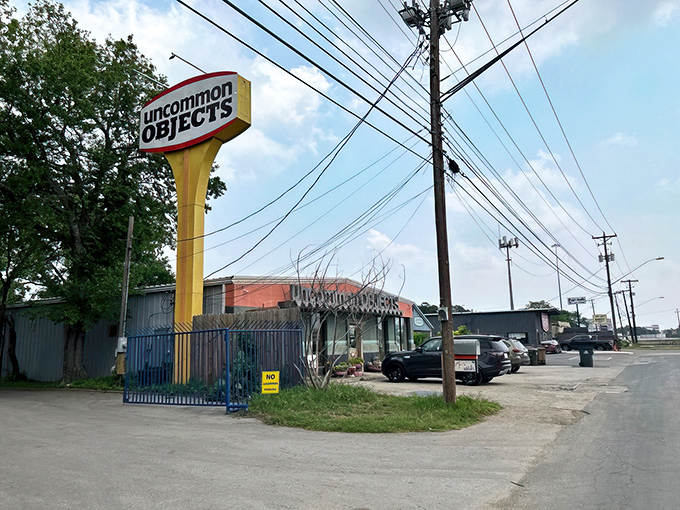 The iconic storefront beckons with retro charm and a promise of treasures within. Austin's time machine disguised as a shop.