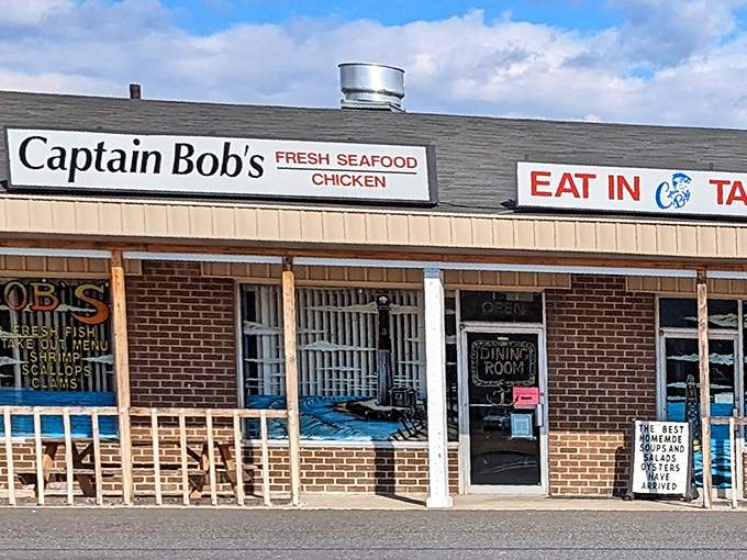The unassuming storefront of Captain Bob's promises seafood treasures within. Like finding a pearl in an oyster, this strip mall gem delivers oceanic delights to landlocked Pennsylvania.