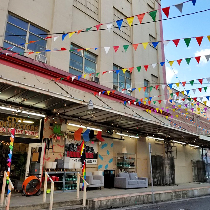 Those colorful flags aren't celebrating a grand opening &ndash; they're just Tuesday at Portland's most wonderfully chaotic treasure hunt.