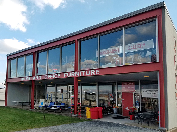 The iconic red-trimmed fa&ccedil;ade beckons like a siren song to treasure hunters. Inside awaits a wonderland of pre-loved possibilities.