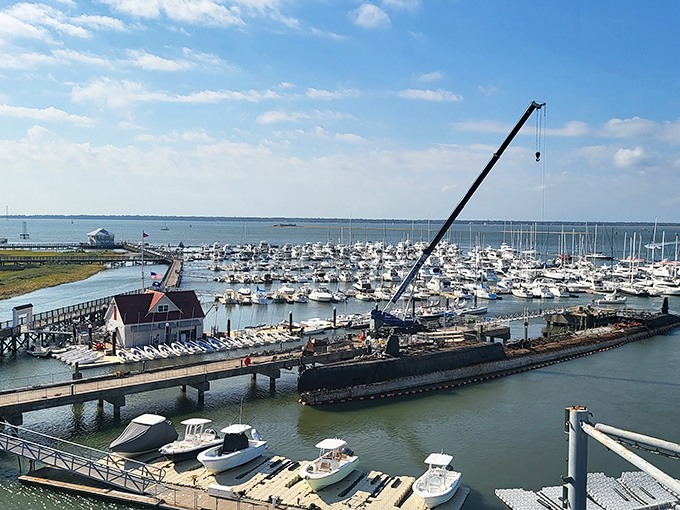 The Patriots Point Naval & Maritime Museum sits majestically in Charleston Harbor, where history floats and adventures await just across the water from downtown.