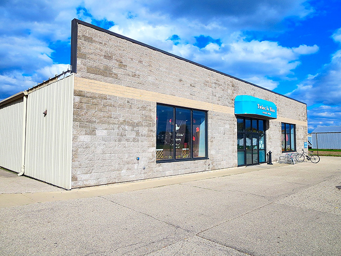 The unassuming exterior of Twice Is Nice hides a treasure trove within, like finding the wardrobe to Narnia in someone's garage sale.