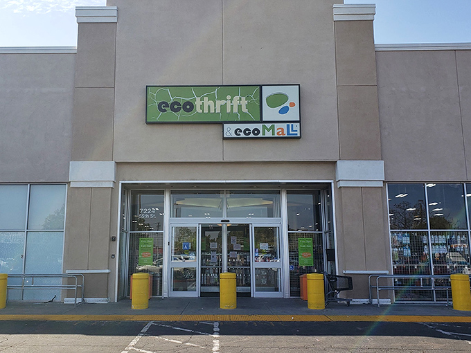 The unassuming beige exterior of Eco Thrift belies the treasure trove within&mdash;like finding a gourmet meal at what looks like a greasy spoon.