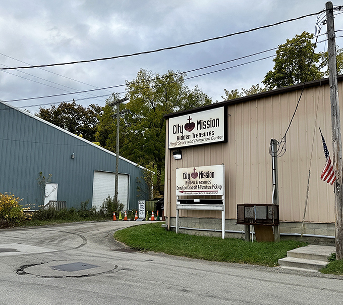The unassuming exterior of City Mission Thrift Store hides a treasure trove within. Like finding a five-star restaurant in a strip mall, appearances can be delightfully deceiving.