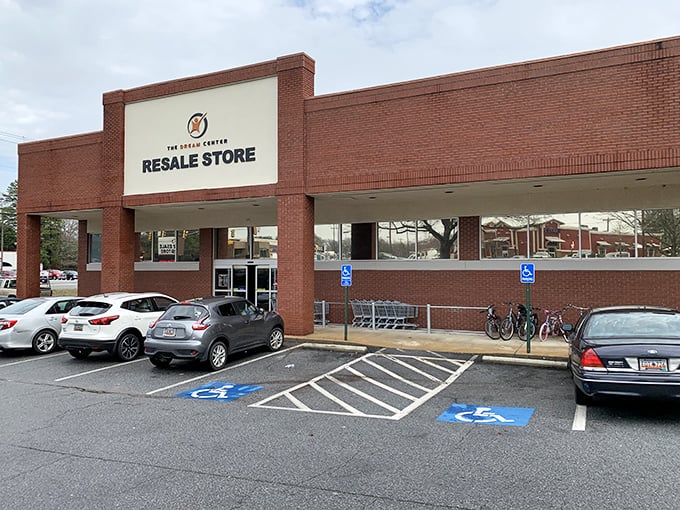 The brick facade of the Dream Center Resale Store stands like a monument to bargain hunters everywhere&mdash;retail therapy without the financial hangover.