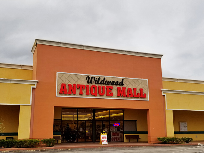 The unassuming exterior of Wildwood Antique Mall belies the wonderland of vintage treasures within. Florida's climate preserves what lies inside better than any time capsule could.