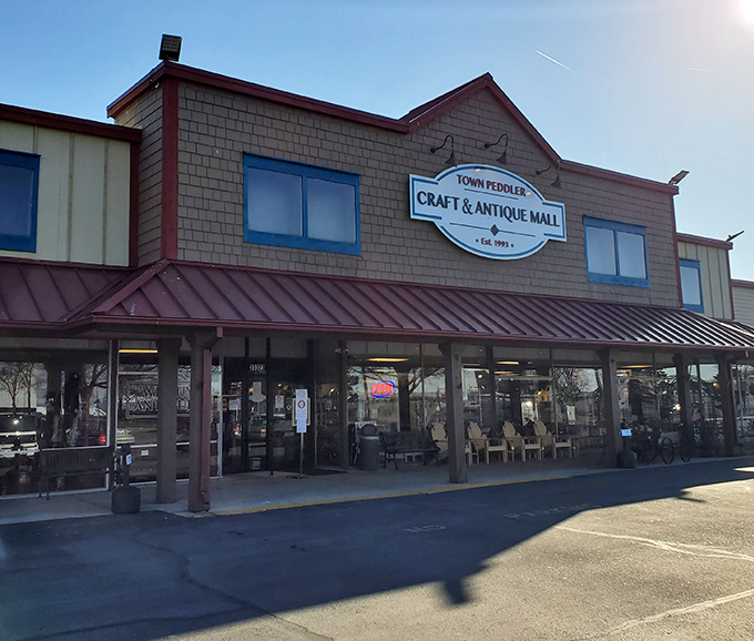 The unassuming exterior of Town Peddler belies the treasure trove within&mdash;like finding a portal to the past disguised as a strip mall storefront.