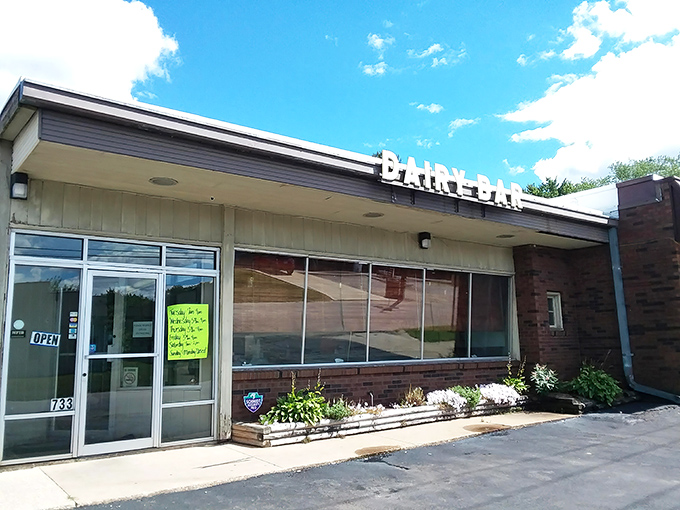 The unassuming exterior of Dairy Bar stands like a time capsule on Clark Avenue, promising honest food and zero pretension.