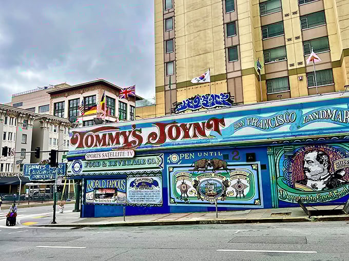 Like a technicolor fever dream on Van Ness Avenue, Tommy's Joynt announces itself with all the subtlety of a carnival barker who's had too much coffee.